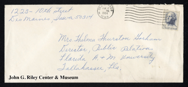 Letter and Accompanying Envelope from "Frances" to Thelma T. Gorham ...